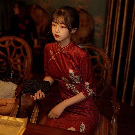 【中長旗袍】古典絲綢連身裙 旗袍 禮服 婚宴喜宴洋裝 中國風 民國太太氣質改良旗袍 洋裝 小洋裝 旗袍趴 尾牙 表演服 蝦皮購物