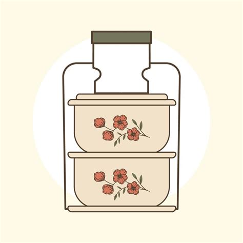 Food Container Element Ramadhan Illustration Vector Art At