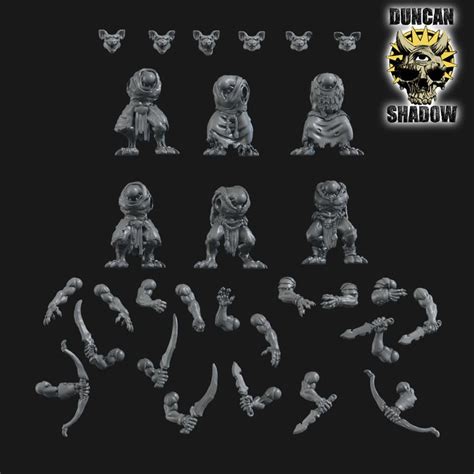 3d Printable Gnolls Multipart Kit Pre Supported By Duncan Shadow