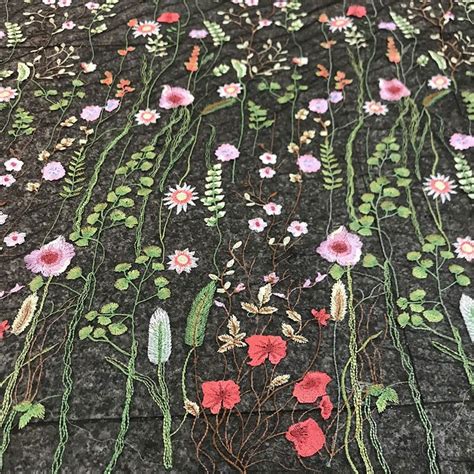 Flower Floral Lace Embroidery Mesh For Wedding Bridal Lace Fabric