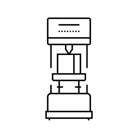 Hardness Testing Materials Engineering Line Icon Vector Illustration