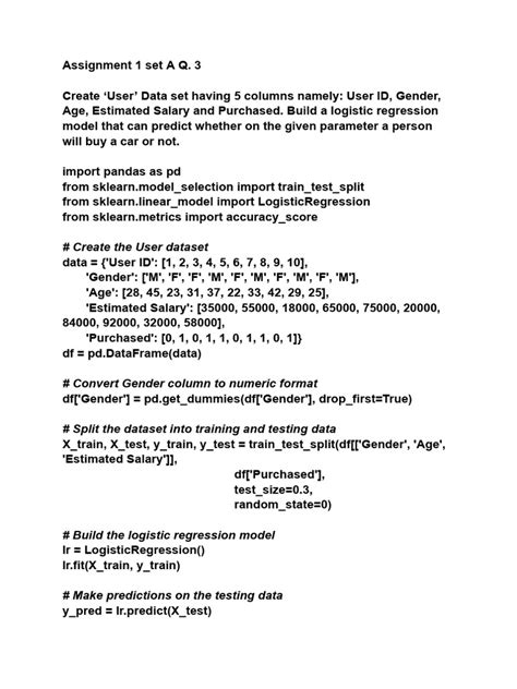 Data Analytics Assignment Solutions Pdf Regression Analysis Information Retrieval