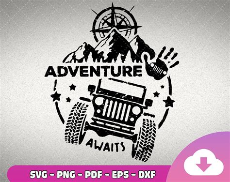 Jeep Svg Jeep Shirt Png Adventure Awaits Svg Offroad Jeep Etsy
