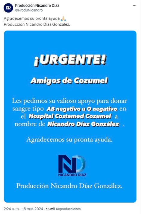 ¿de Qué Murió Nicandro Díaz El Productor Tuvo Grave Accidente En