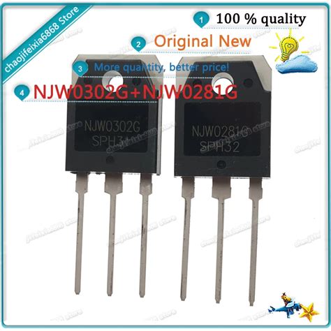 5 pairs 10 pairs/lot!NJW0302G+NJW0281G TO3P NJW0302G NJW0281G Audio ...