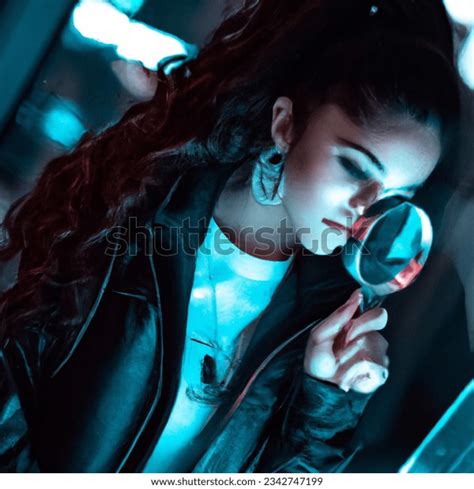 Cyberpunk Photo Jenna Ortega Searching Details Ai Generated Image