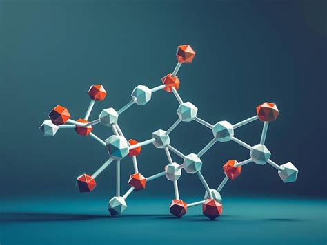 분자 또는 원자 분자 구조 구조적 화학 공식 프리미엄 Ai 생성 이미지