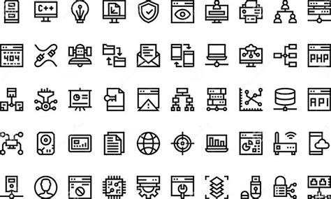 Database And Servers Icons High Quality Vector Icons Collection With
