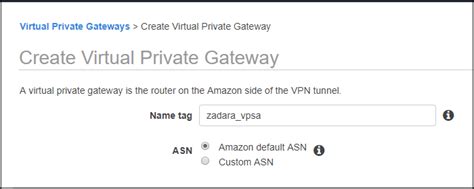 getting started aws direct connect and vpc configuration zadara support