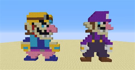 Minecraft 【マイクラ】ワリオ・ワルイージのドット絵再現 小日向つかさのイラスト Pixiv