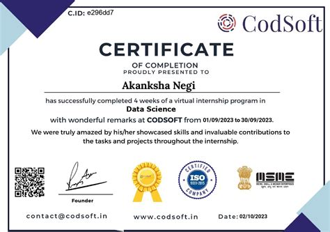 Datascience Internshipexperience Gratitude Codsoft Cip Akanksha