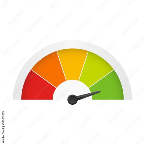 Rating Customer Satisfaction Meter Different Emotions Art Design From Red To Green Abstract