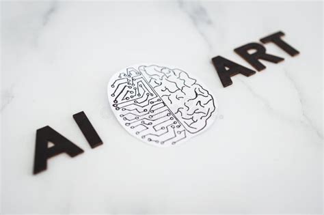 Ai Art Text With Half Human Half Robot Brain Artificial Intelligence