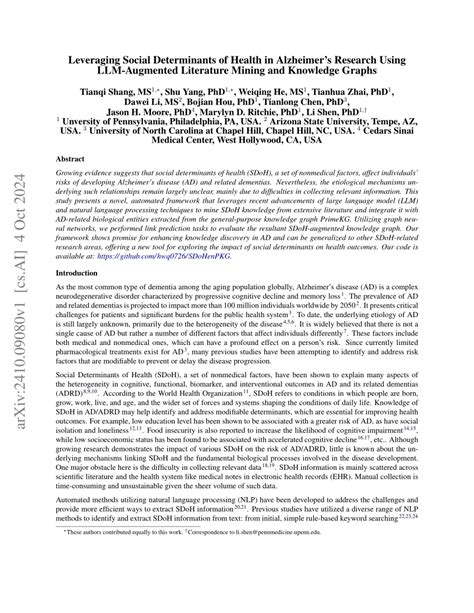 Pdf Leveraging Social Determinants Of Health In Alzheimers Research