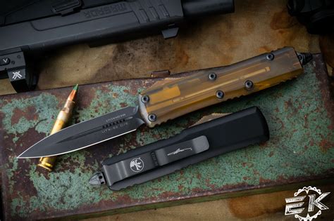 Microtech Utx 85 Ultem Otf Automatic Knife 31 Magnacut Dlc Dagger 232