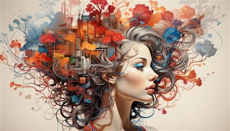 Premium Ai Image Double Exposure Girl