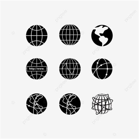 지구본 아이콘 세트 디자인 서식 파일 국제적인 일주 삽화 Png 일러스트 및 벡터 에 대한 무료 다운로드 Pngtree