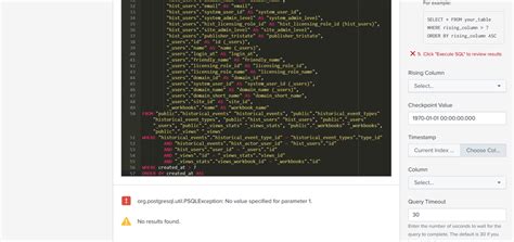 Db Connect No Value Specified For Parameter 1 Splunk Community