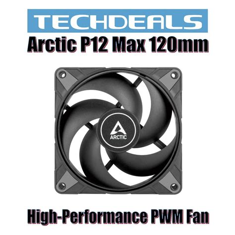 Arctic P Max Mm High Performance PWM Fan Black White Computers Tech Parts