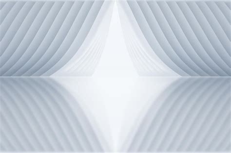 흰색 내부 벽 외관 및 수직 지상 공간 배경 3d 렌더링 프리미엄 사진
