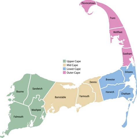 Detailed Map Of Cape Cod Towns Emma Norina