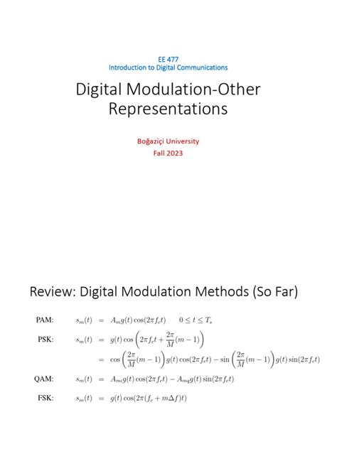 Digital Modulation Other Representations 1 Pdf Electrical