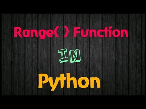 Range Function In Python Functionality Of Range Function Python Tutorial For Beginner