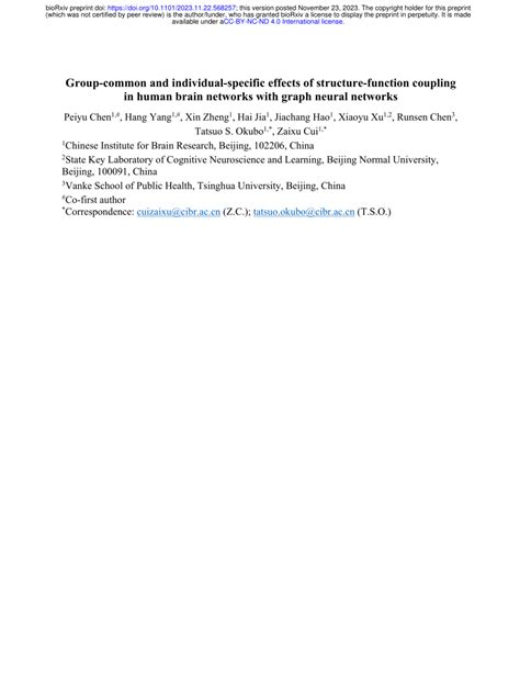 Pdf Group Common And Individual Specific Effects Of Structure