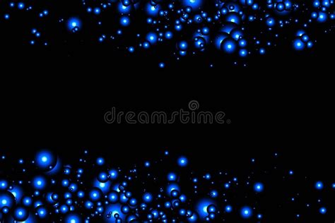Luces Azules Que Brillan Intensamente En Un Fondo Negro Ilustración del