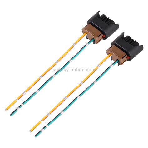 1 Pair 9005 Bulb Holder Base Female Socket With Cable For Toyota