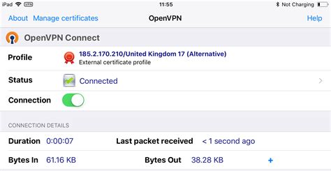 Identity Cloaker Knowledgebase Using OpenVPN Connect Application