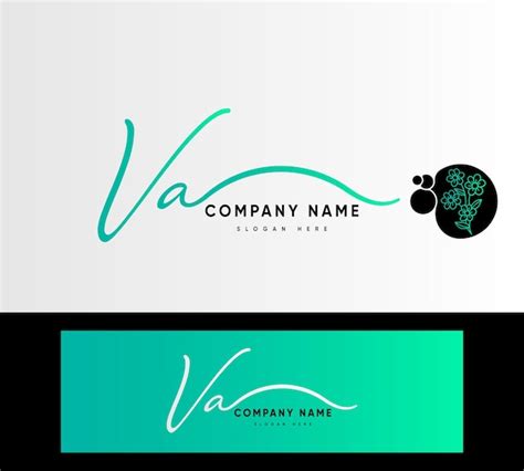 Premium Vector Va V A Initial Letter Handwriting And Signature Logo