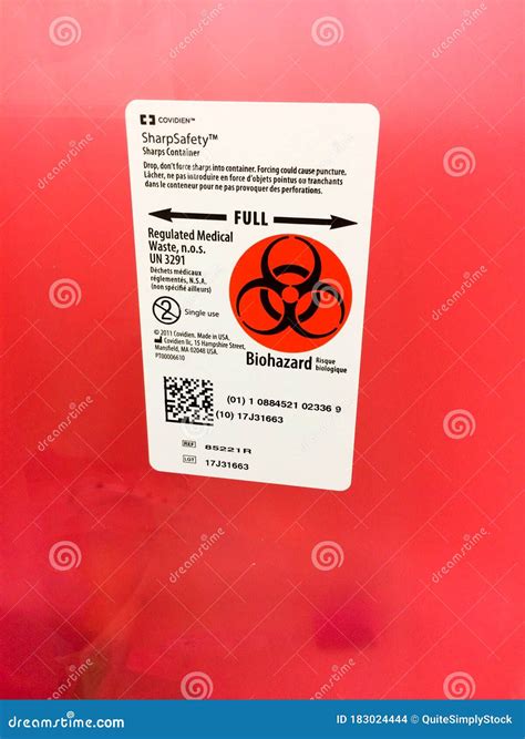 Biohazard Sharps Needle Syringe Red Container Editorial Stock Image Image Of Colorful Health Biohazard Sharps Needle Syringe Red Container Editorial Stock Image Image Of Colorful Health