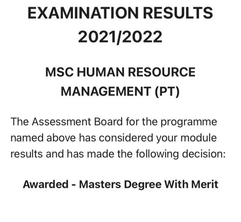 Delighted To Share That Ill Be Graduating From My Msc In Hrm With Merit And That Im Being