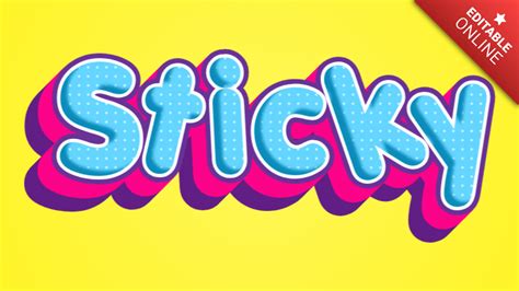 Sticky | Text Effect Generator | TextStudio
