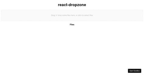 React Dropzone Codesandbox