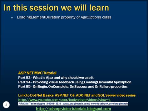 Sql Server Net And C Video Tutorial Part 96 Loading Element Duration Property Of Ajax