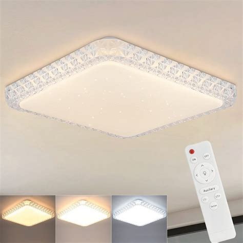 Nettlife Led Deckenleuchte Sternenhimmel Modern Eckig 30cm