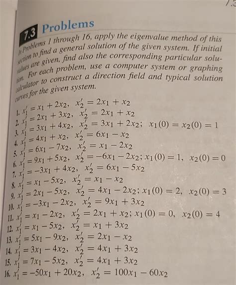 Solved Pproblems Through Apply The Eigenvalue Method Chegg