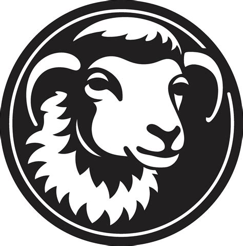 Elegant Black Vector Sheep Logo Woolly Wonder Sleek Sheep Icon Black