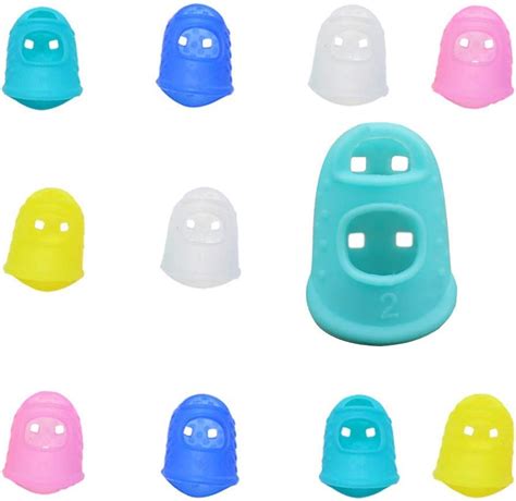 10 Pcs Protecteurs de Doigts en Silicone Anti adhésif Doigt Caps