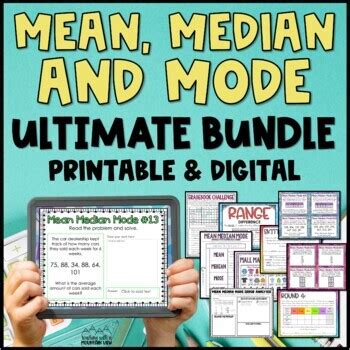 Mean Median Mode And Range BUNDLE By Teaching With A Mountain View