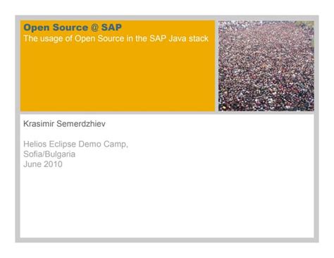 Eclipse Open Source Sap Ppt