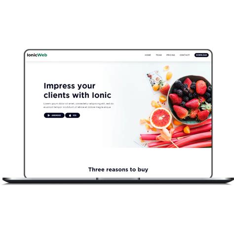 Web Template Professional Ionic Templates