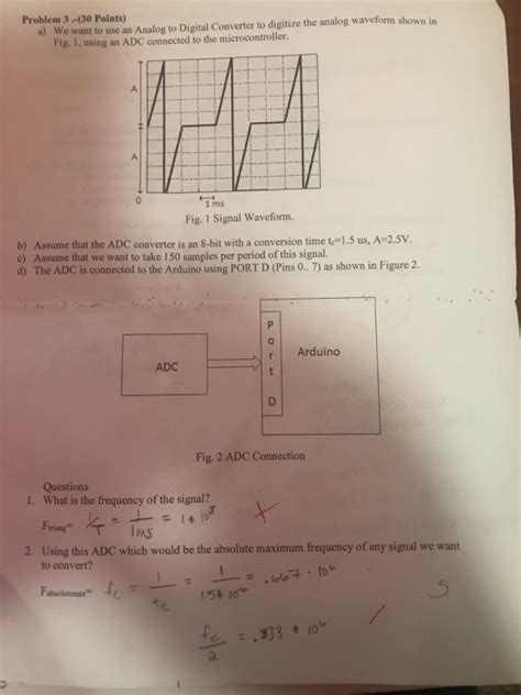 Solved Problem A We Want To Use An Analog To Digital Chegg