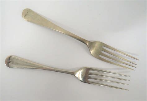 Two 1944 British Army Issue Forks In Crockery Cutlery