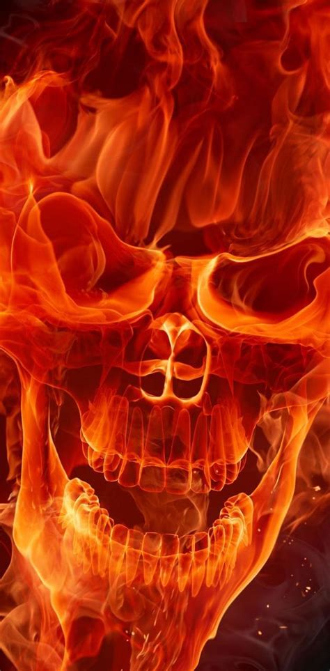Flame Skull Wallpapers Top Free Flame Skull Backgrounds WallpaperAccess