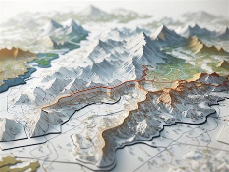 Premium Ai Image Exploring Earths Features Terrain Map With Contours Trails Image Grid And