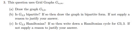 Solved This Question Uses Grid Graphs Gn M A Draw The Chegg