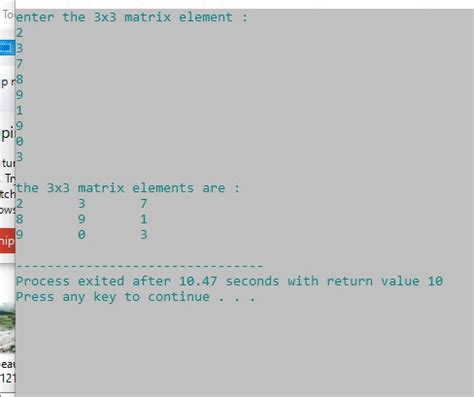 Program To Input Data In 2 Dimesional 2D Array For Example 3x3 Matrix And Display In Matrix